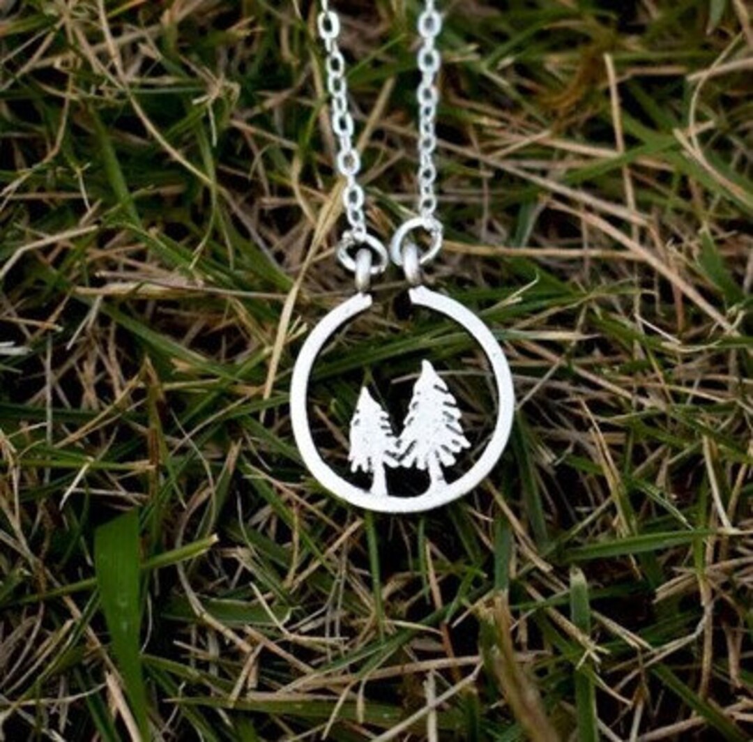 Forest Trees Pendant Necklace Pine Trees Pendant Necklace - Etsy