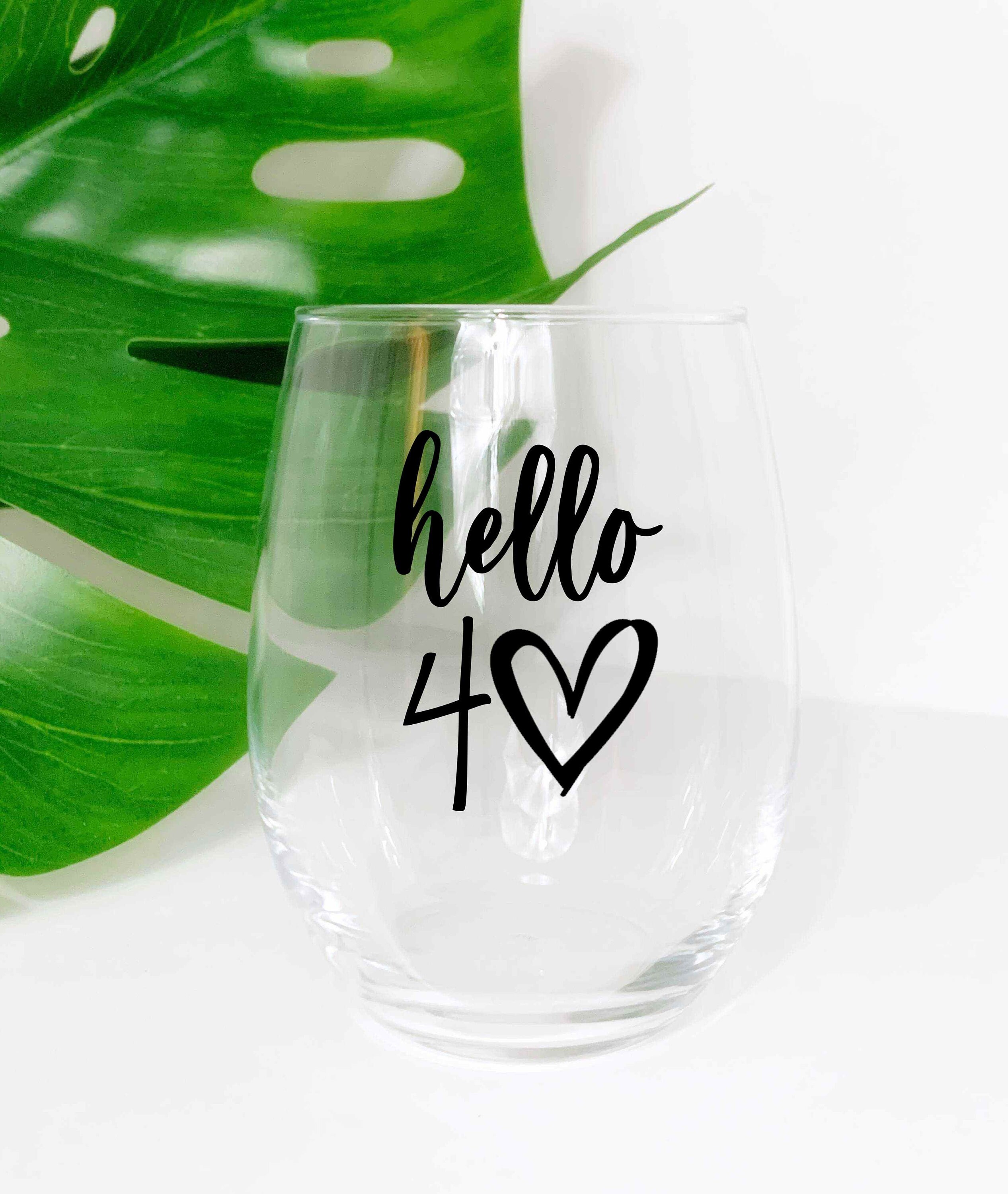 Hello 25 Wine Glass | Etsy