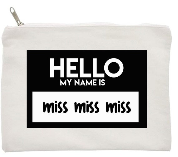 Hello My Name is MISS MISS MISS Teacher Bags | Etsy