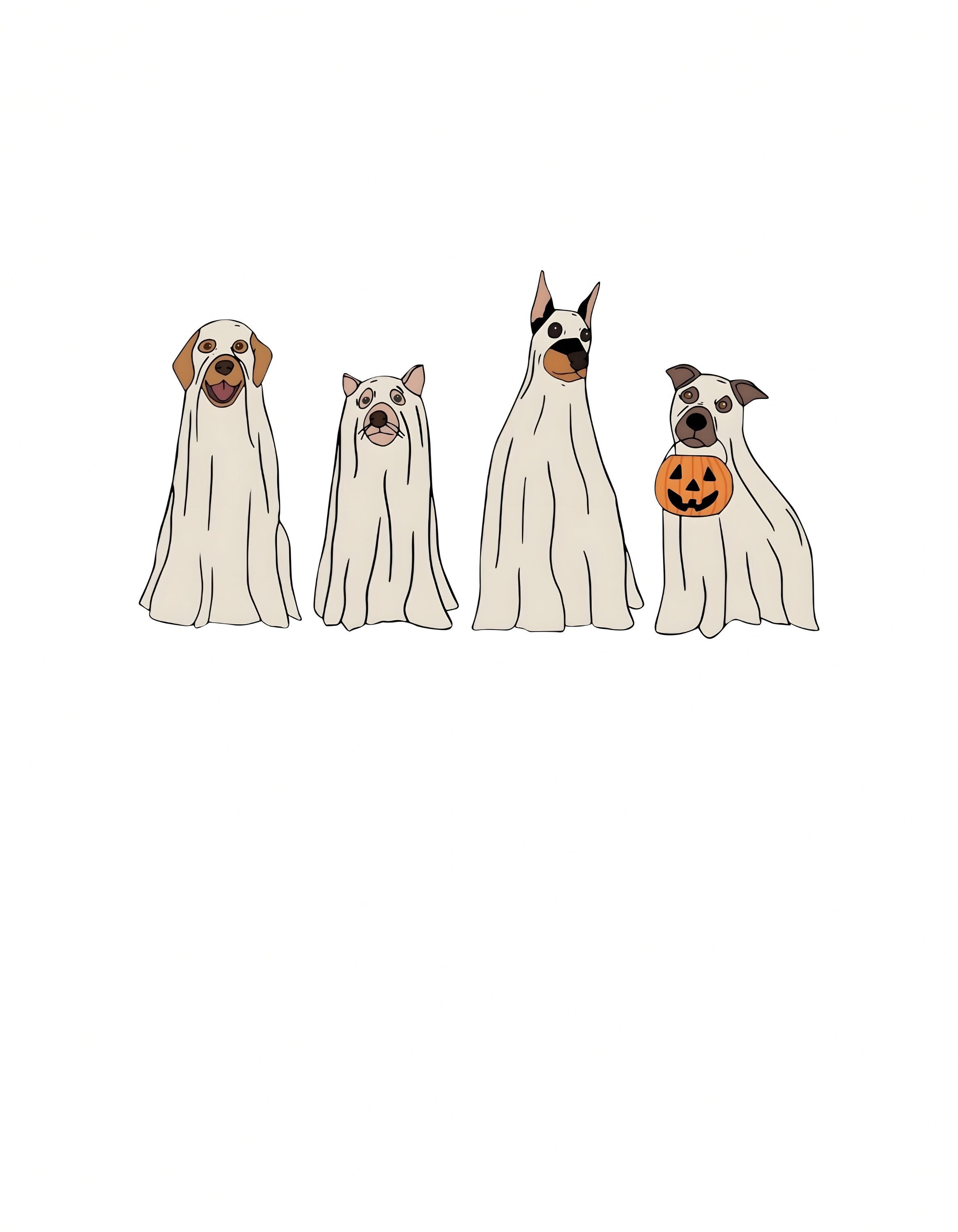 Ghost Dogs Png Dog Ghosts Png Halloween Dogs Png Spooky - Etsy