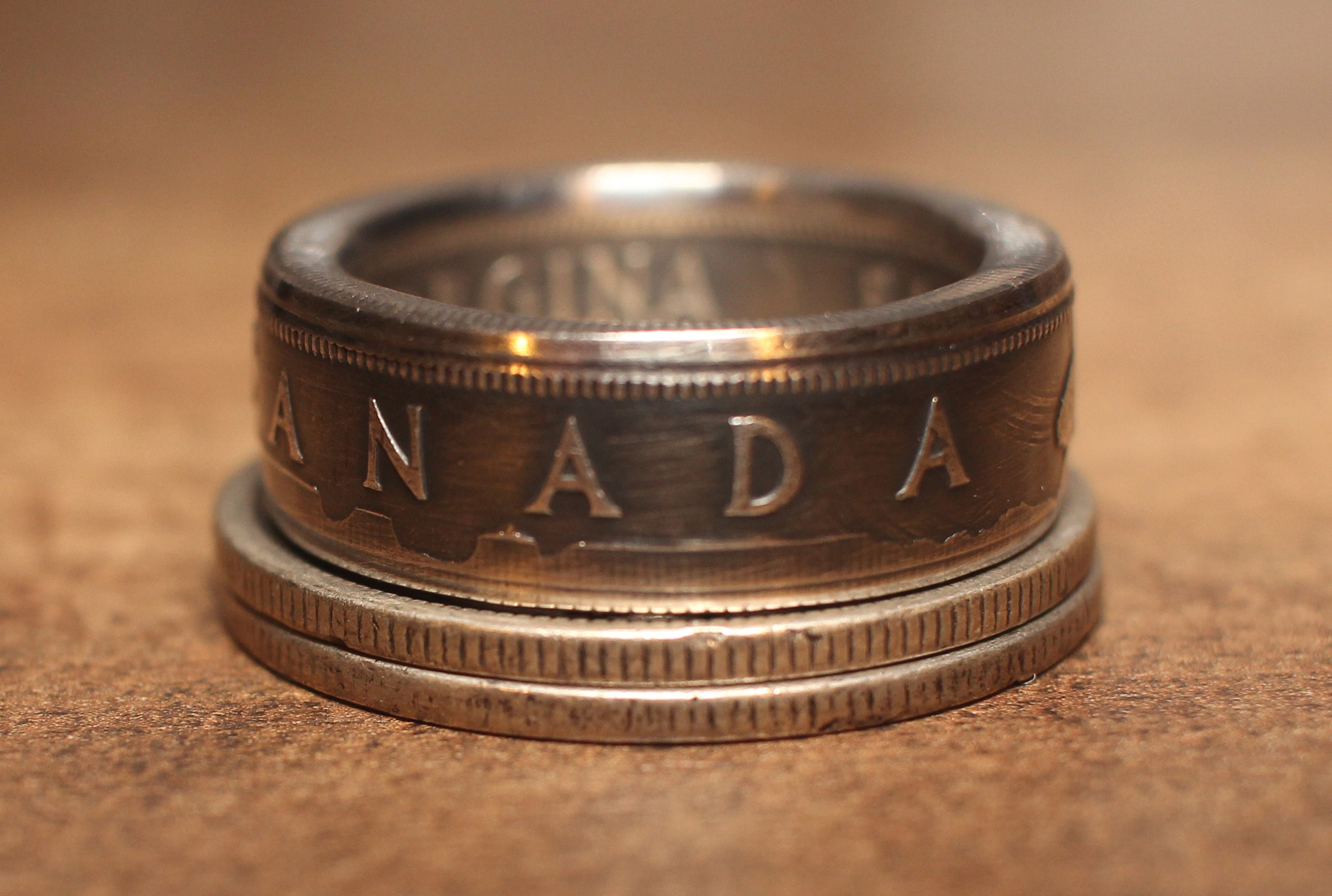 Canada Coin Ring Silver Canadian Dollar - Etsy Canada