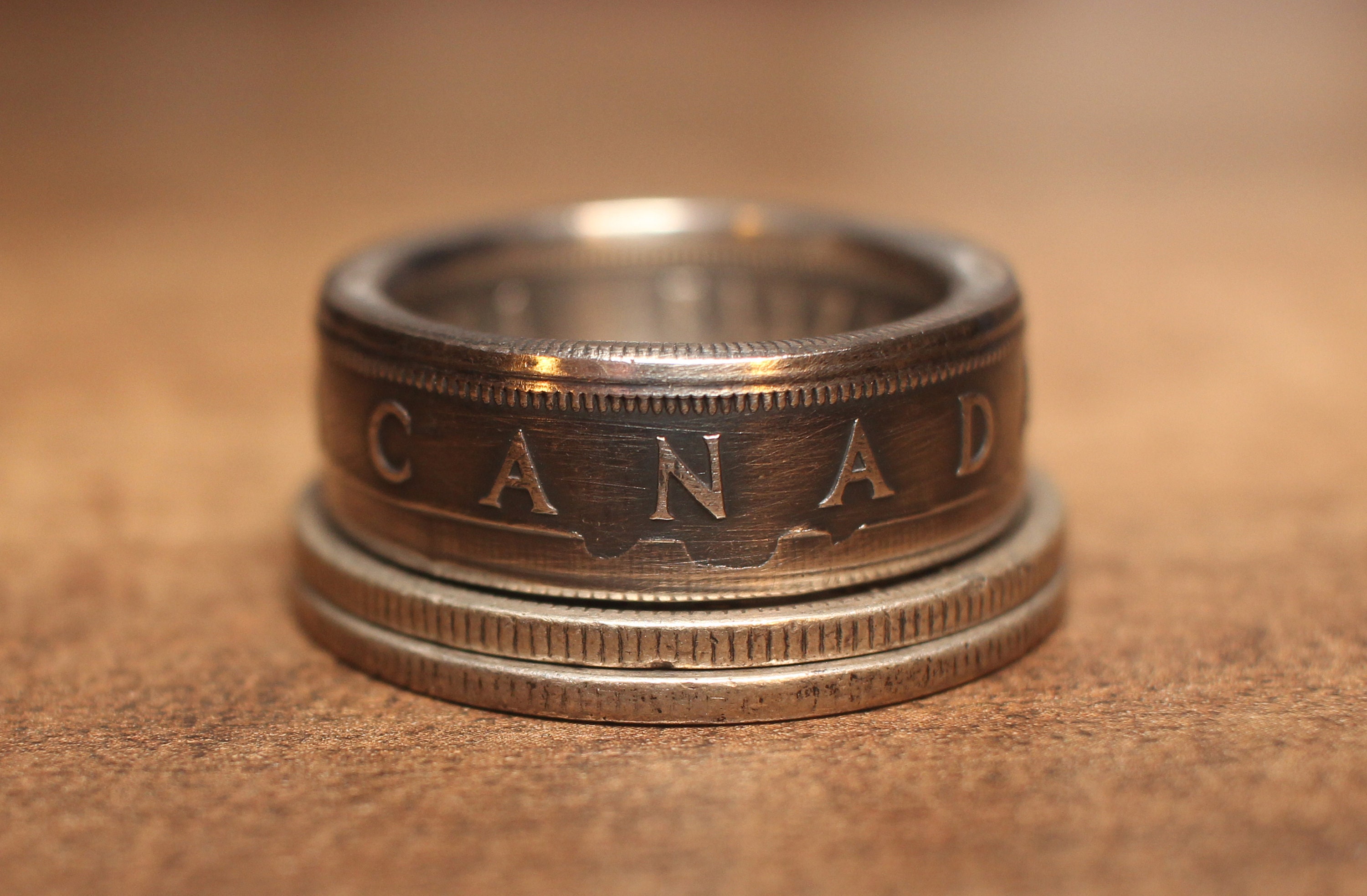 Canada Coin Ring Silver Canadian Dollar - Etsy Canada