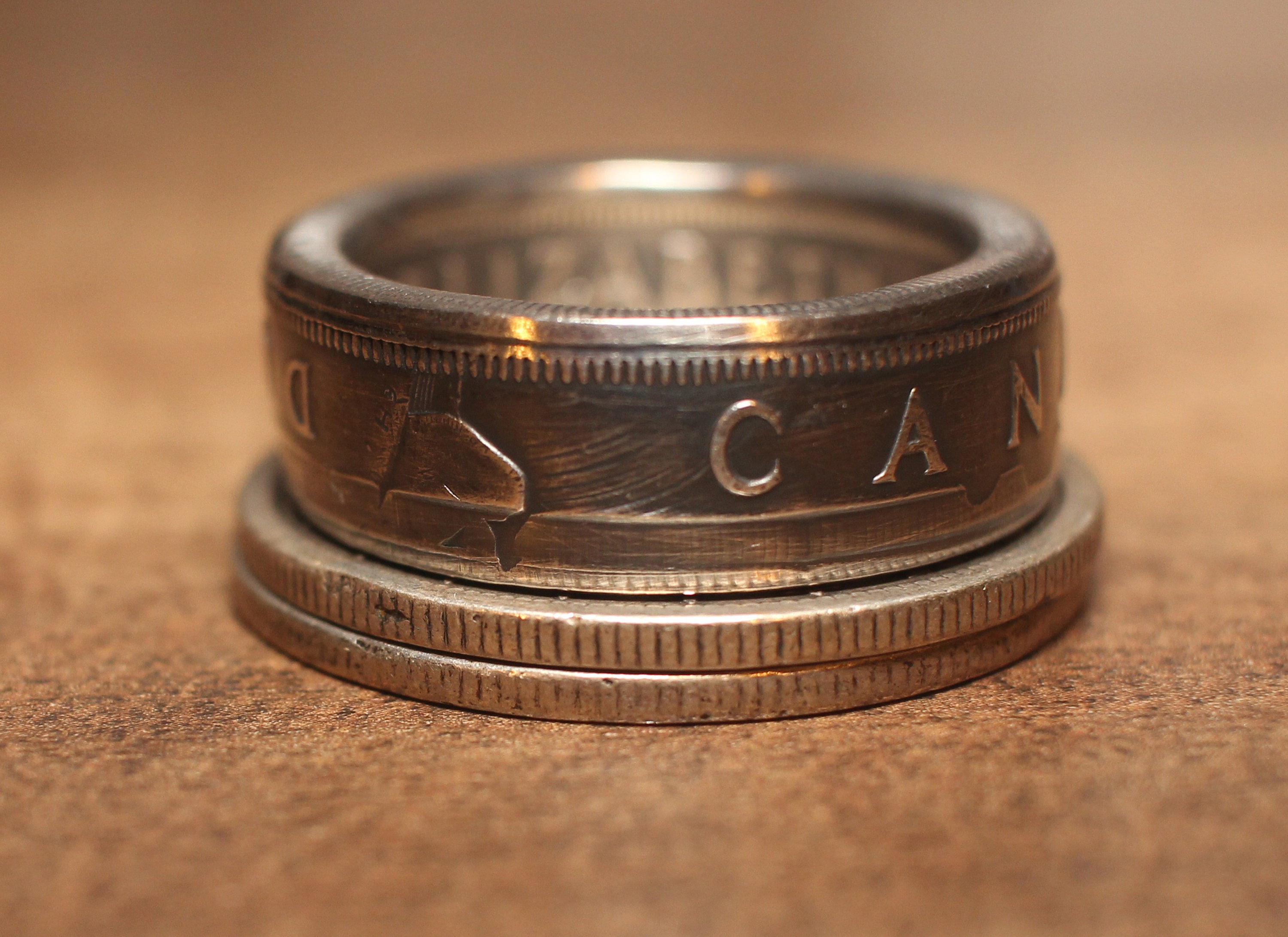 Canada Coin Ring Silver Canadian Dollar - Etsy Canada