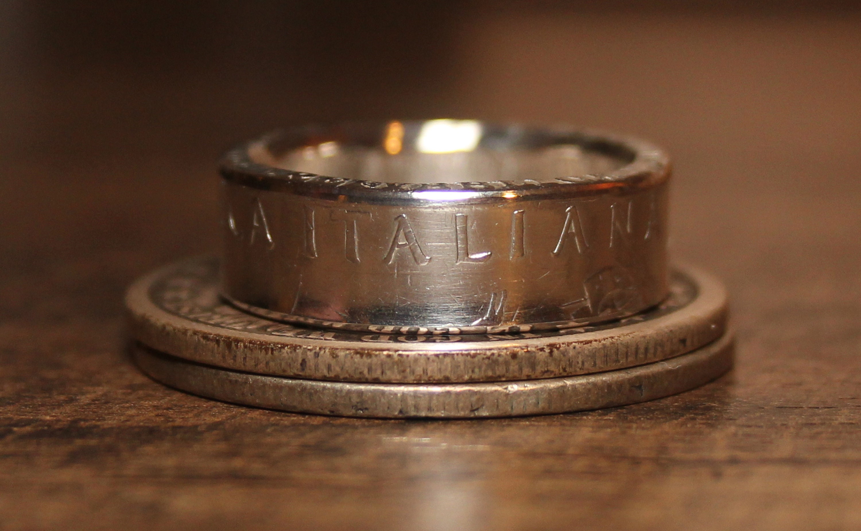 Italy Silver Coin Ring Vintage Italian | Etsy