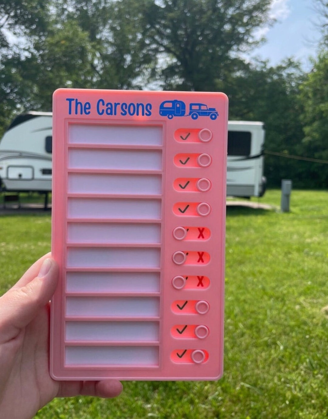 RV Checklist PINK Before Leaving (customizable), Camping Essentials ...