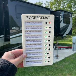 RV Checklist Before Leaving customizable Camping - Etsy