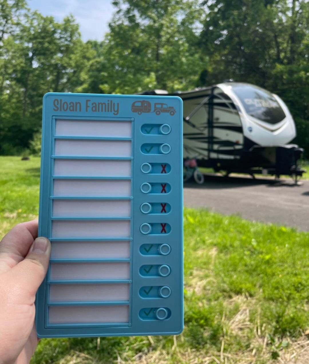RV Checklist BLUE With Sliders (customizable), Task List, Check Before ...