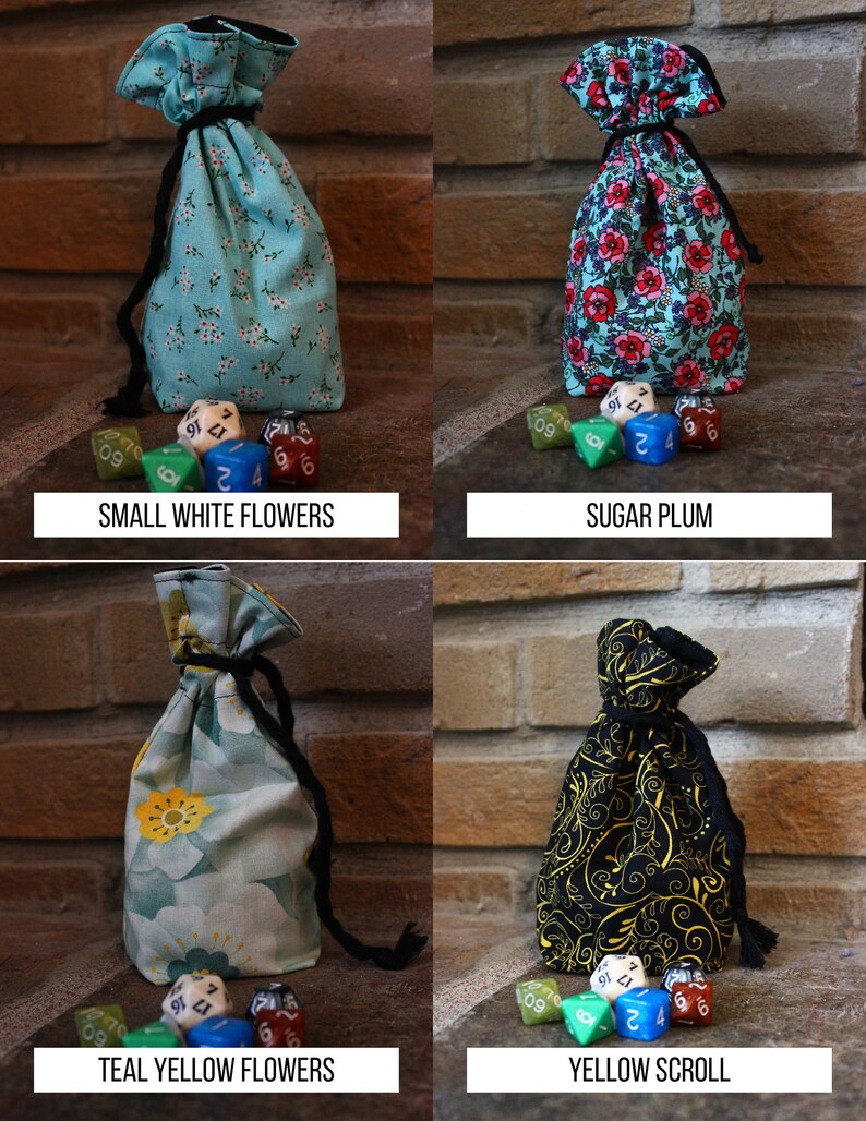 Drawstring Dice Bags, D&D Dice Bag - Etsy