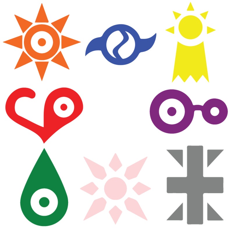 Digimon Crest Vinyl Decals - Etsy