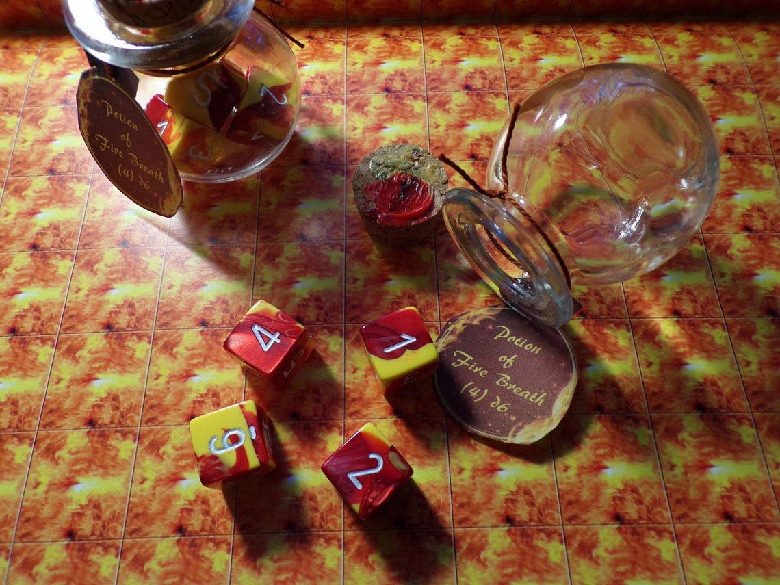 Dice Set Uncommon Potion of Fire Breath for 5e Edition Role - Etsy