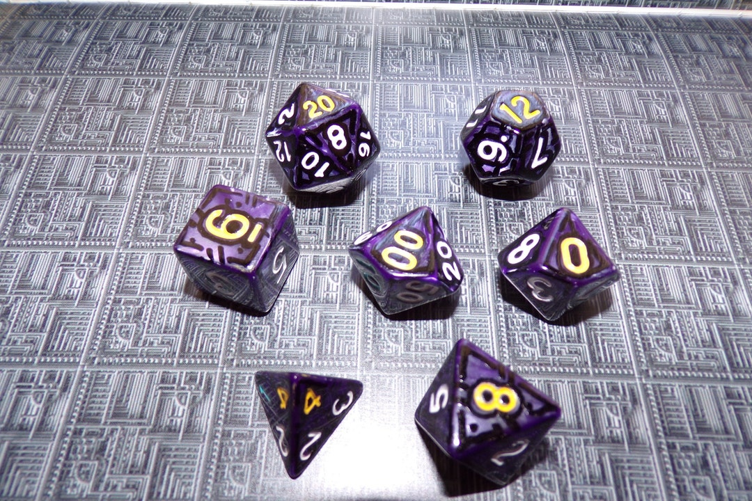 Open World Level Four Gamer Inspired Resin Polyhedral Dice Set - Etsy