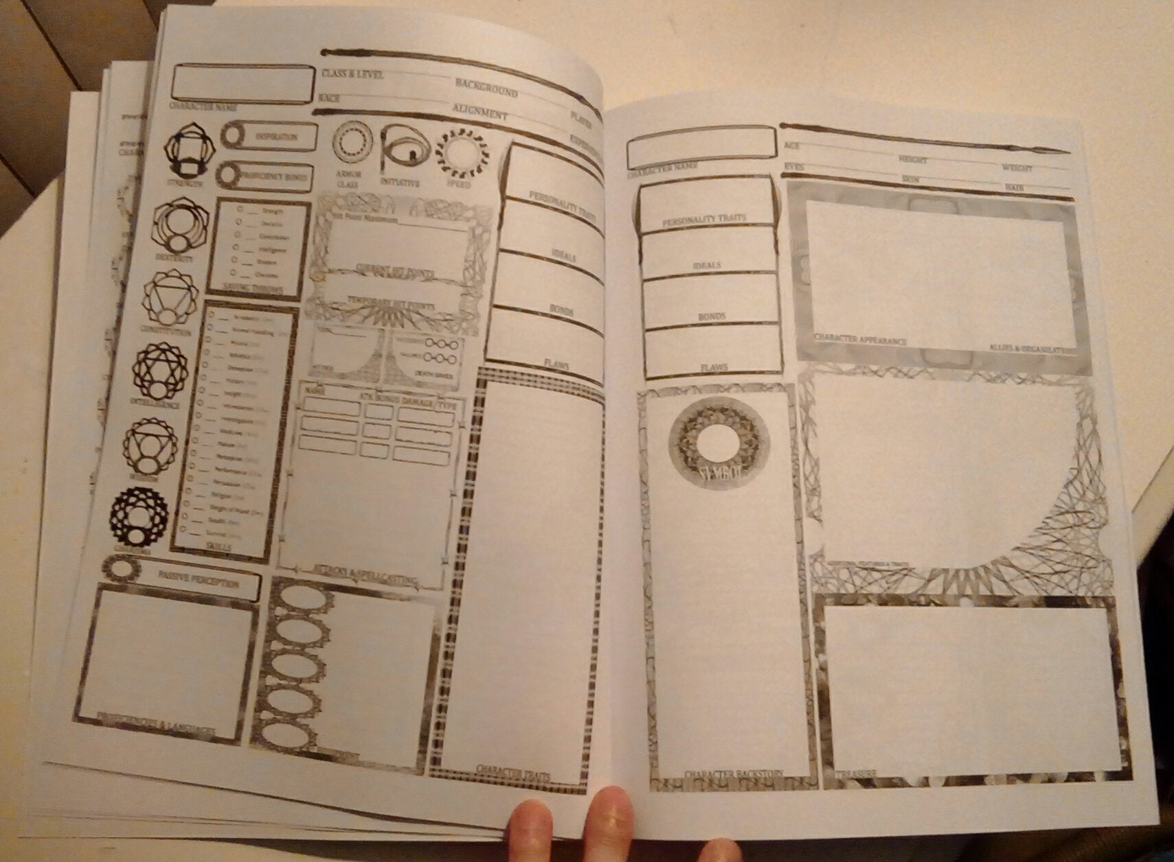 Book Pepperflare Pages© DnD5e RPG Stat Sheets Artisan RPG | Etsy