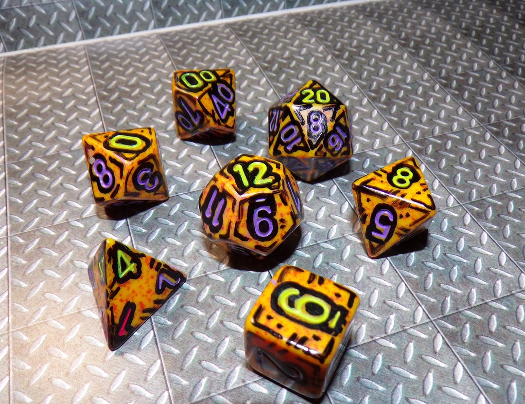 Polyhedral Dice Artisan Videogame Inspired Dappled Granite Mica Resin ...