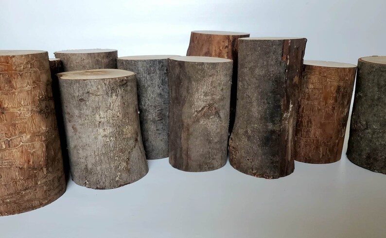 3 to 4 Inches Diameter / Height 6 to 8 Inches / Hardwood Logs / Wood ...