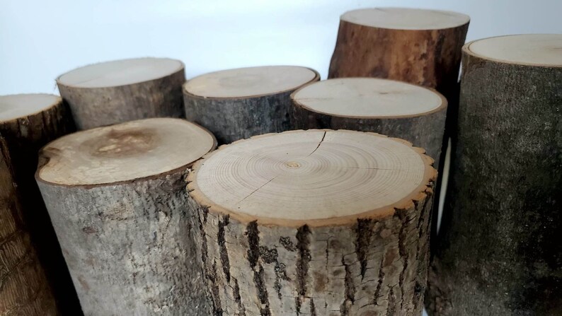 3 to 4 Inches Diameter / Height 6 to 8 Inches / Hardwood Logs / Wood ...