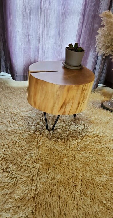Small Hardwood Coffee Table Log Stump Log Furniture - Etsy