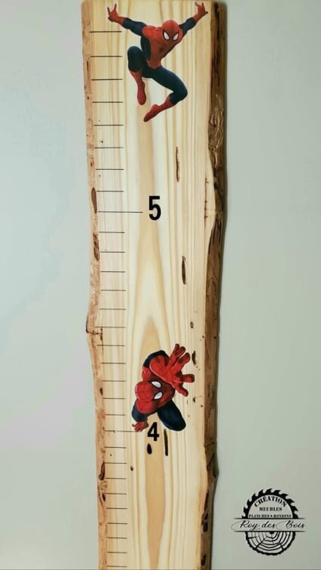 Spider Man Growth Chart / Marvel / Wooden Height Chart / Wooden Ruler ...