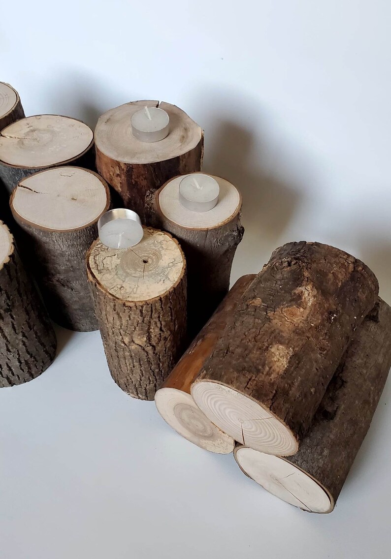 3 to 4 Inches Diameter / Height 6 to 8 Inches / Hardwood Logs / Wood ...