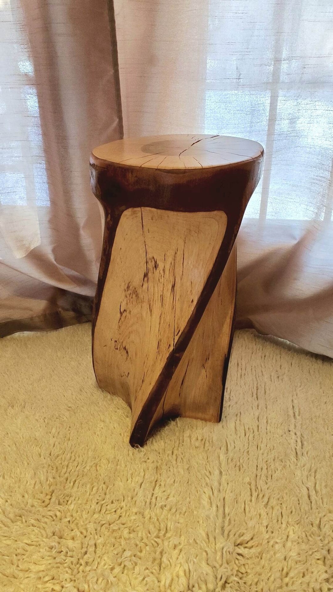 Twisted Log / Handmade / Maple Wood / Tree Stump / Rustic Decor ...