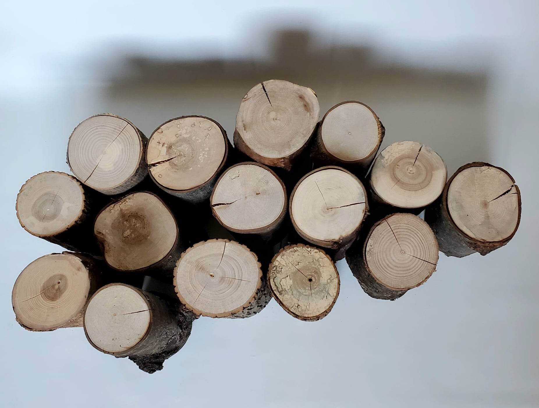 3 to 4 Inches Diameter / Height 6 to 8 Inches / Hardwood Logs / Wood ...