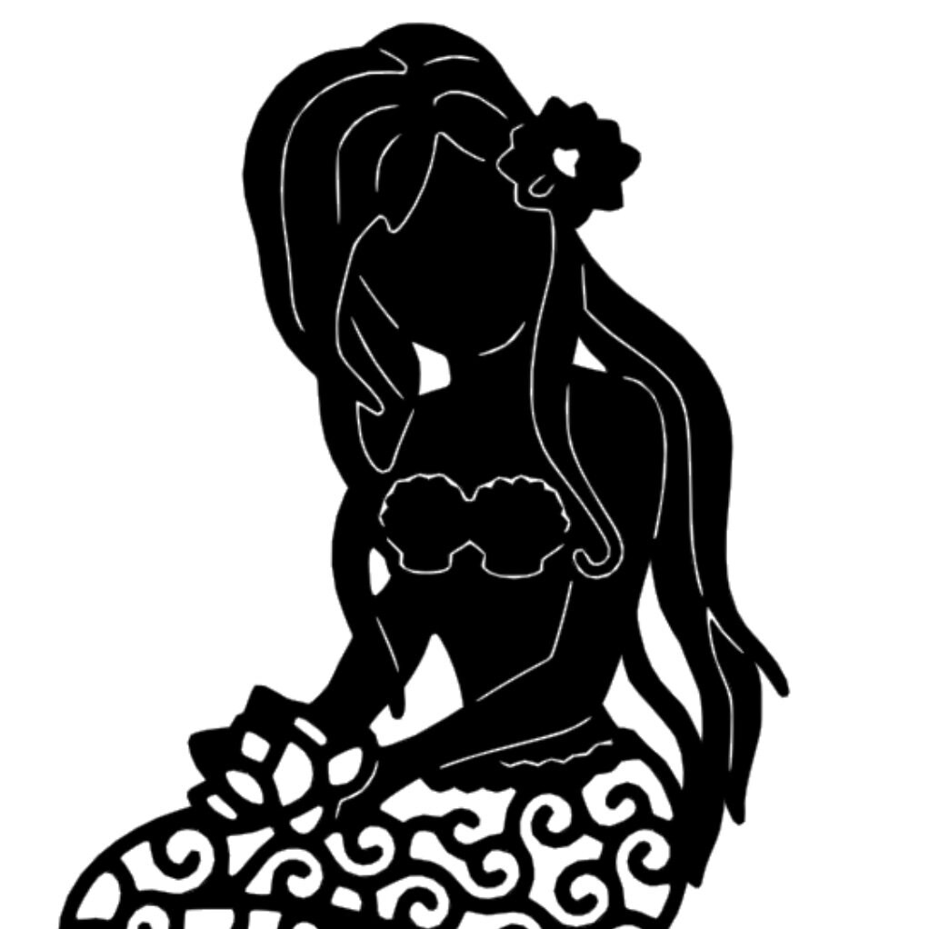 Beautiful Mermaid SVG Cricut Cut File - Silhouette Cut File - INSTANT ...