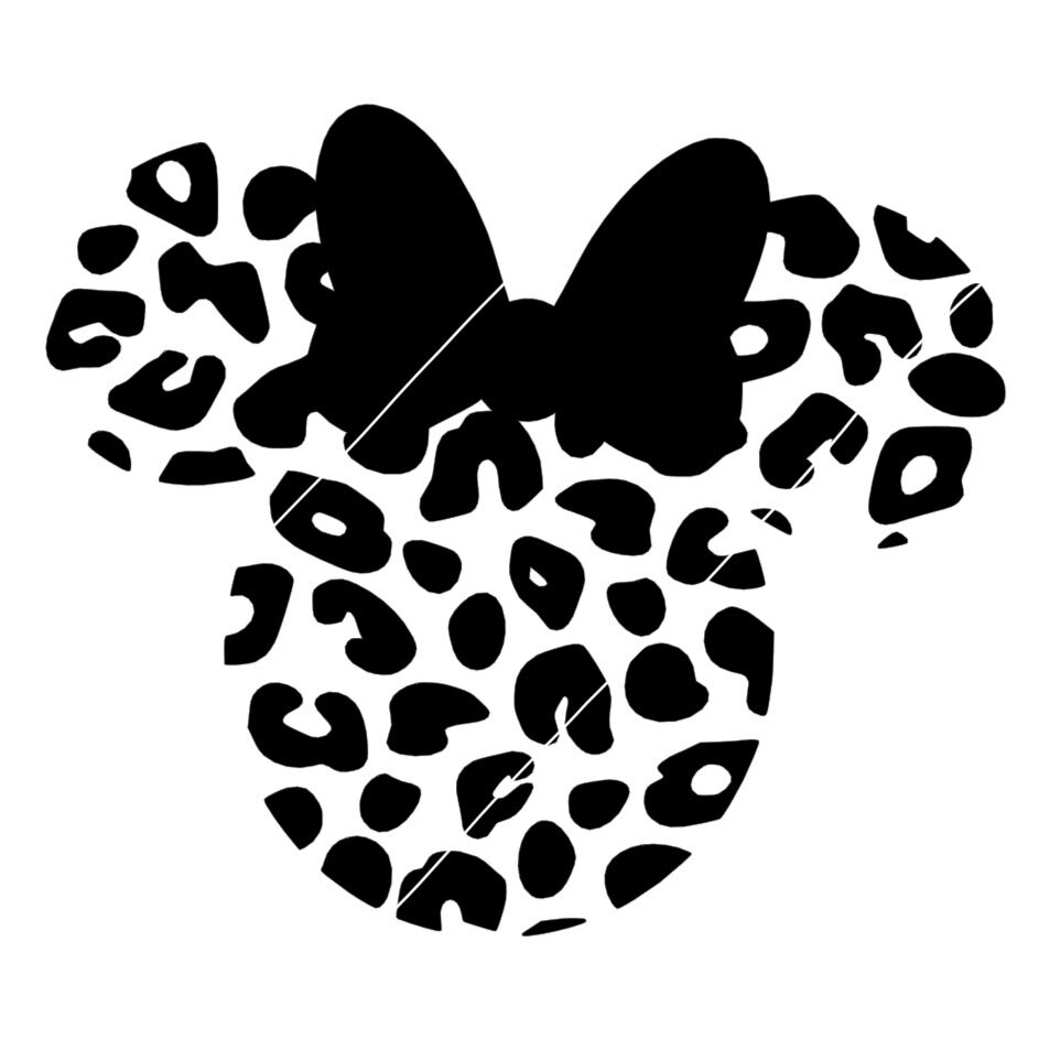 Animal Print Leopard Print Minnie Mouse Ears SVG Cricut Cut File ...
