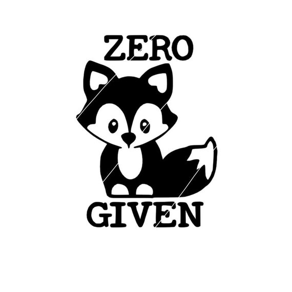 Cute Zero Fox Given SVG Cricut Cut File Silhouette Cut File | Etsy