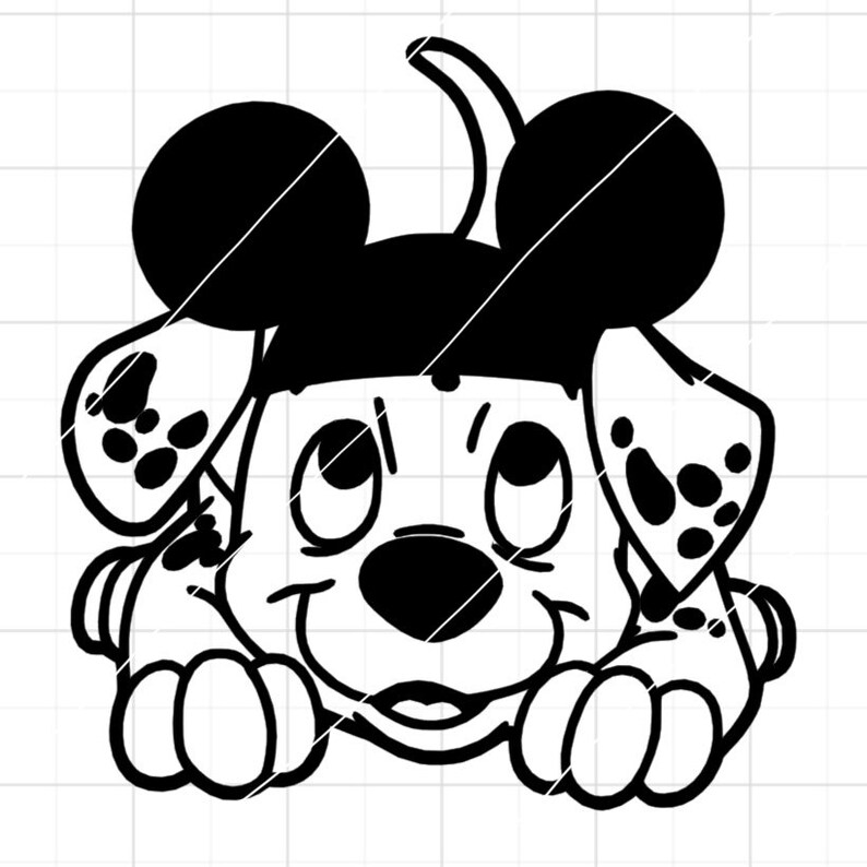 101 | Dalmatians | Dalmatian Puppy Mickey | Mouse | Ears Png SVG Cricut ...