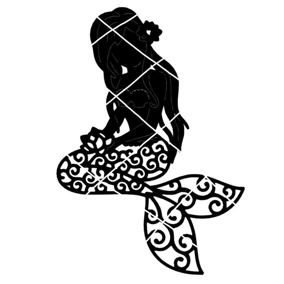 Beautiful Mermaid SVG Cricut Cut File Silhouette Cut File - Etsy