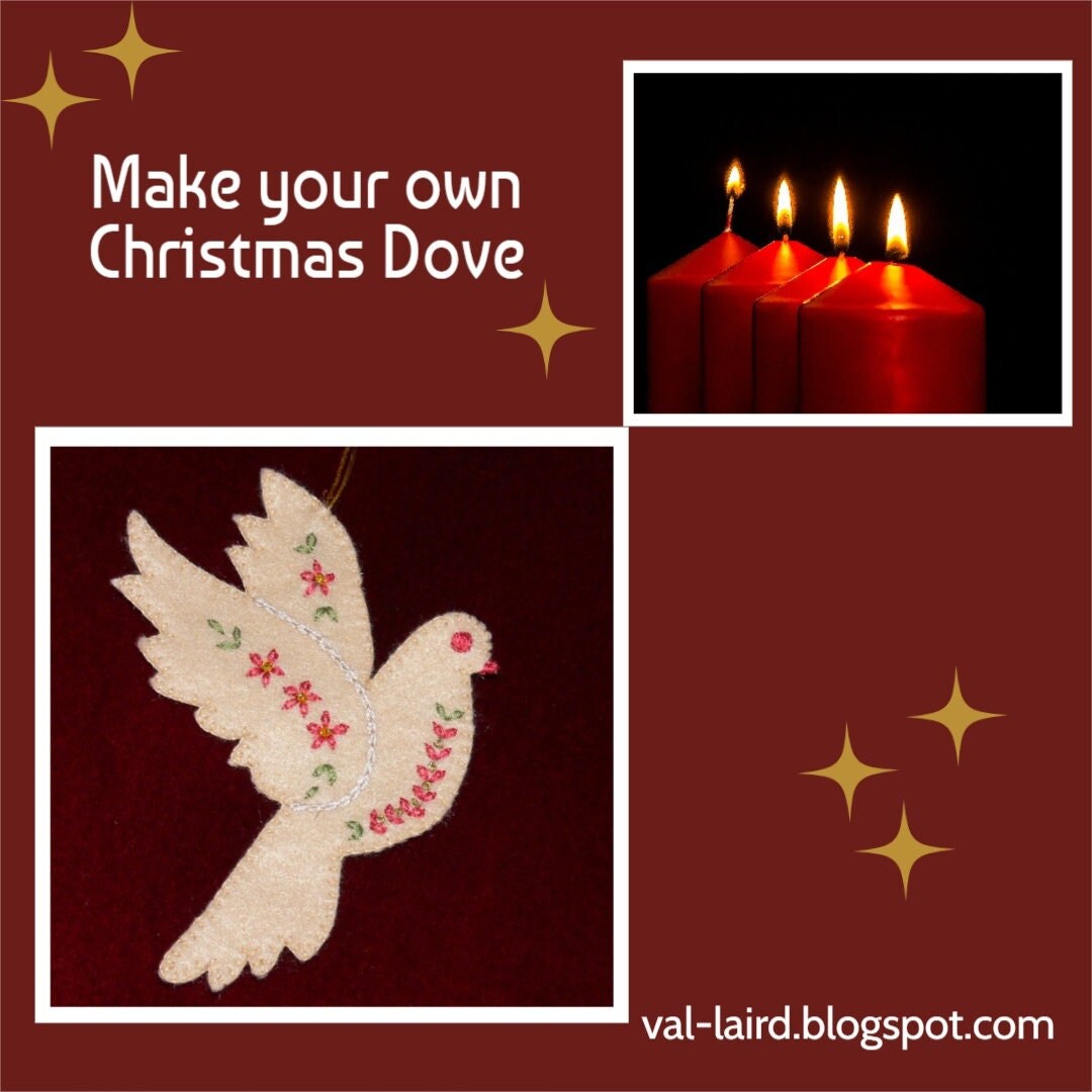 Christmas Dove Felt Ornament Pattern (digital Download) - Etsy