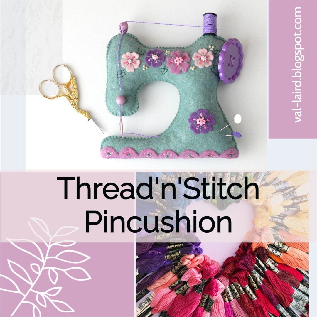 Thread'n'stitch Felt Pincushion Pattern in Shape of Sewing Machine ...