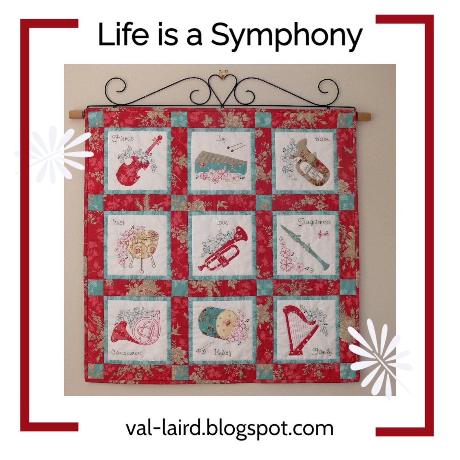 Life is a Symphony Wall Quilt Pattern - Etsy