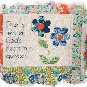Kiss of the Sun Poem Patchwork and Applique Wall Quilt Pattern (digital ...