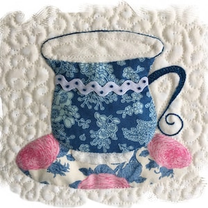 The Tea Party Patchwork and Applique Quilt Pattern (digital Download ...