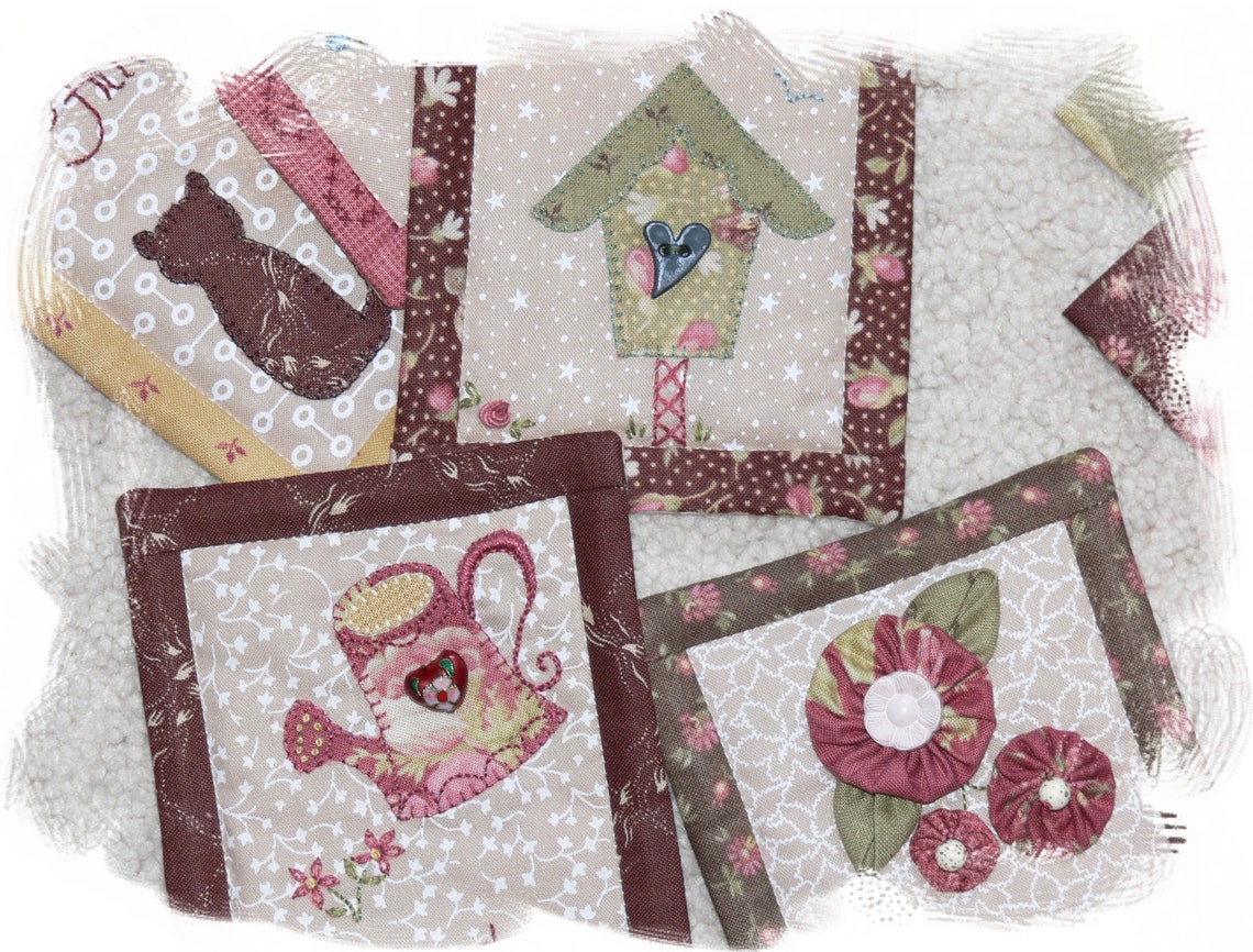 Garden Dreams Perpetual Calendar Appliqued Wall Quilt Pattern - 19 Mini ...