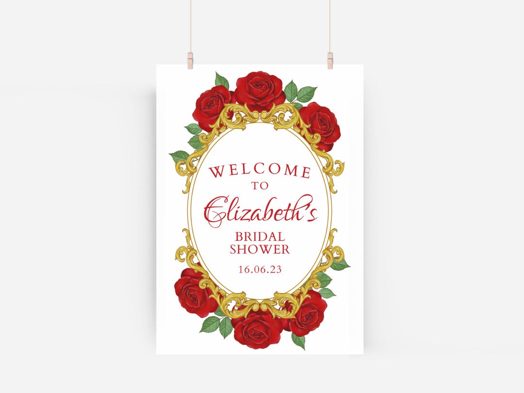 Beauty and the Beast Welcome Sign, Canva Template, Printable 8x10 ...