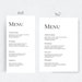 Minimalist Menu Card Template, Digital Card, Minimalist, Modern, Simple ...