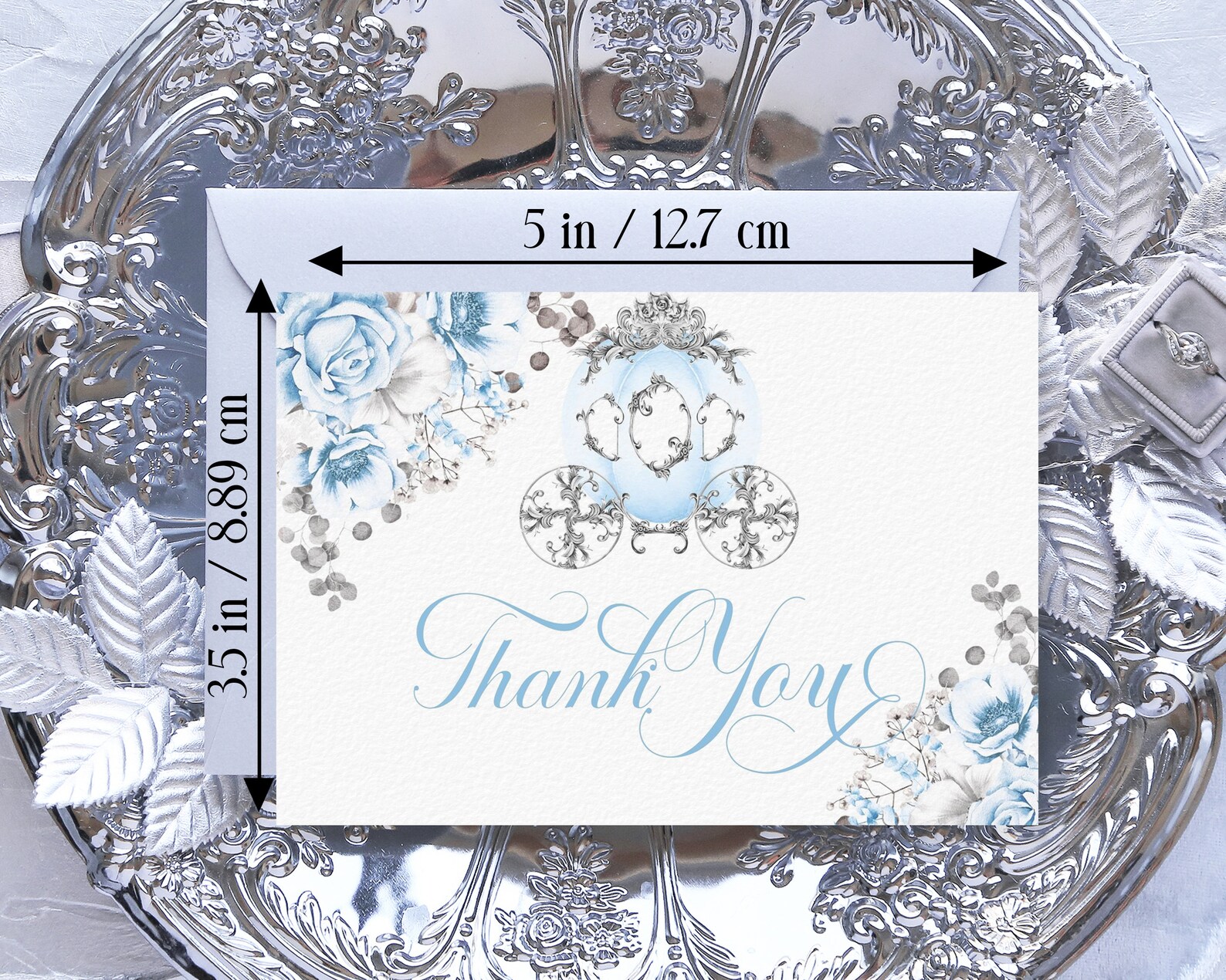 Cinderella Thank You Card Printable Editable Template - Etsy