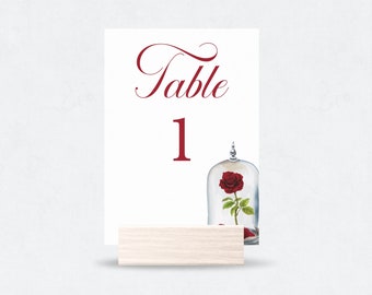 Beauty and the Beast Table Numbers - Etsy