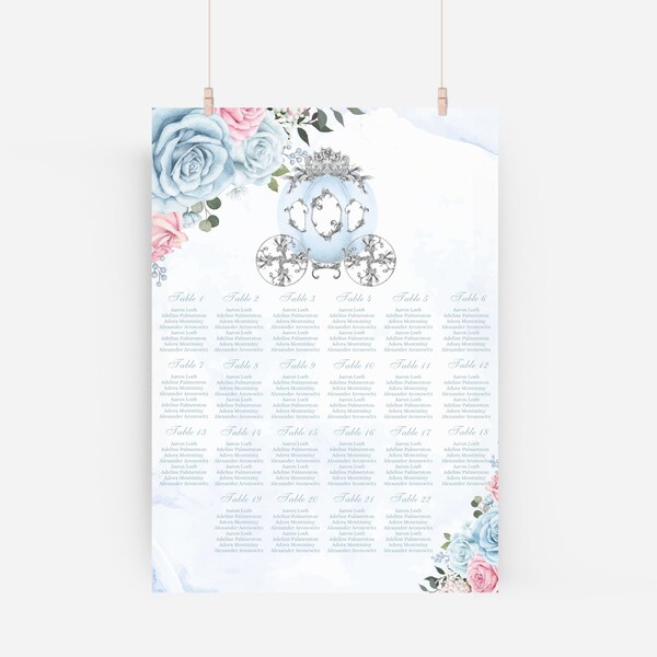 Cinderella Fairytale Seating Chart - Etsy
