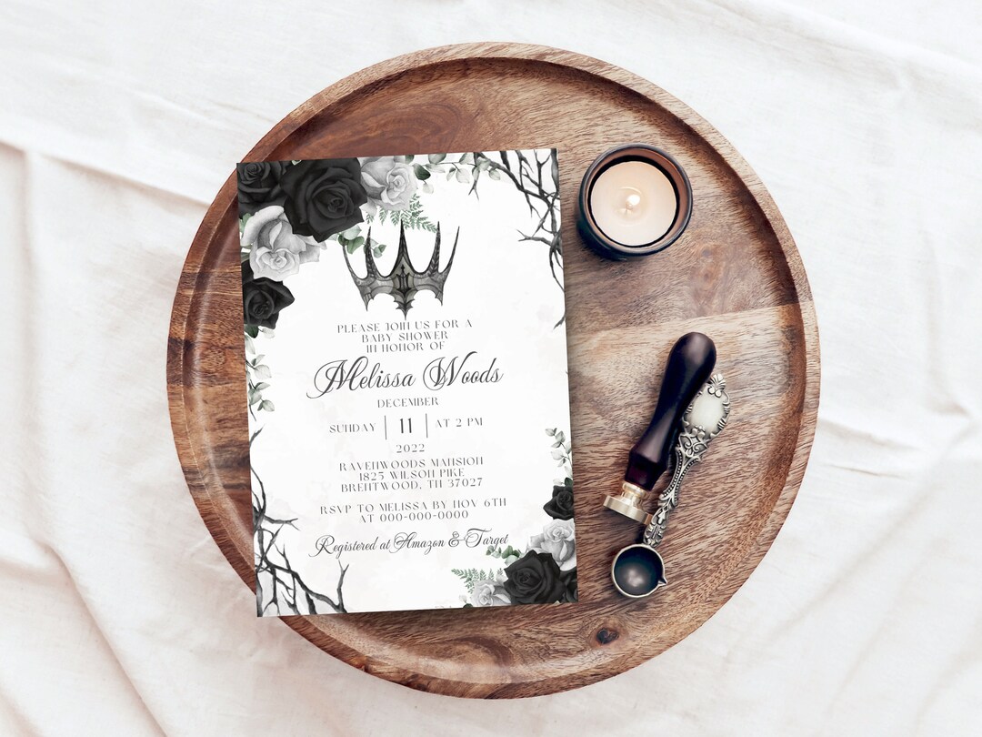 Evil Queen Baby Shower Invitation, Editable Template, Invitation ...