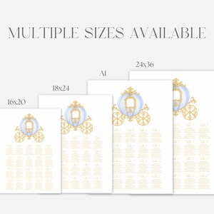 Carriage Seating Chart Canva Template, Wedding Sign, Watercolor, 16x20 ...