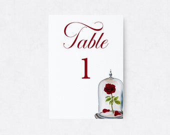 Beauty and the Beast Table Numbers - Etsy