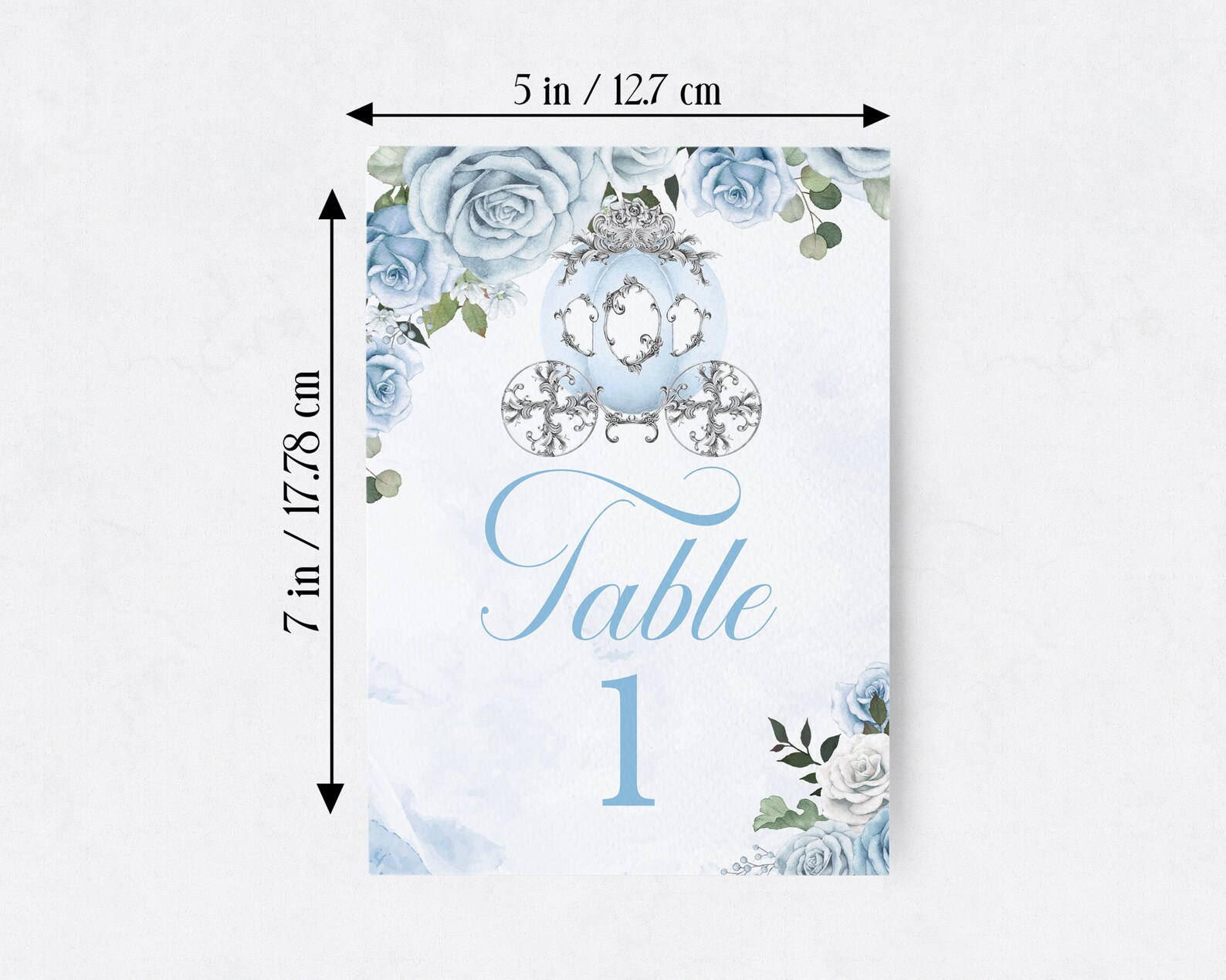 Cinderella Carriage Table Numbers Editable Template - Etsy