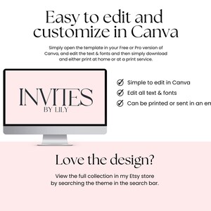 Princess Rose Details Card Template: Royal Reception (canva Template ...