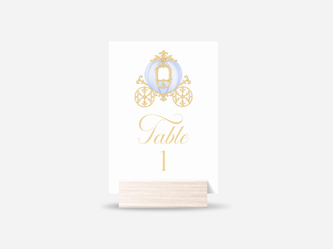 Carriage Table Numbers, Canva Template, Printable Table Decor, Royal ...