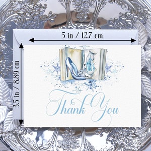 Cinderella Thank You Card Printable Editable Template | Etsy