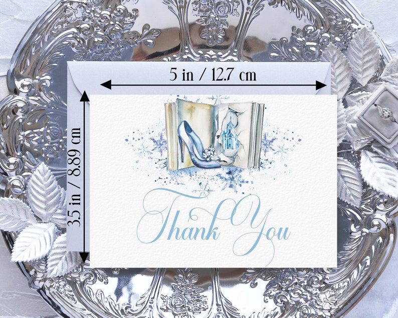 Cinderella Thank You Card Printable Editable Template | Etsy