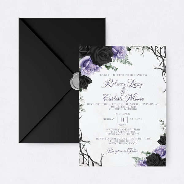 Maleficent Wedding Invitation - Etsy