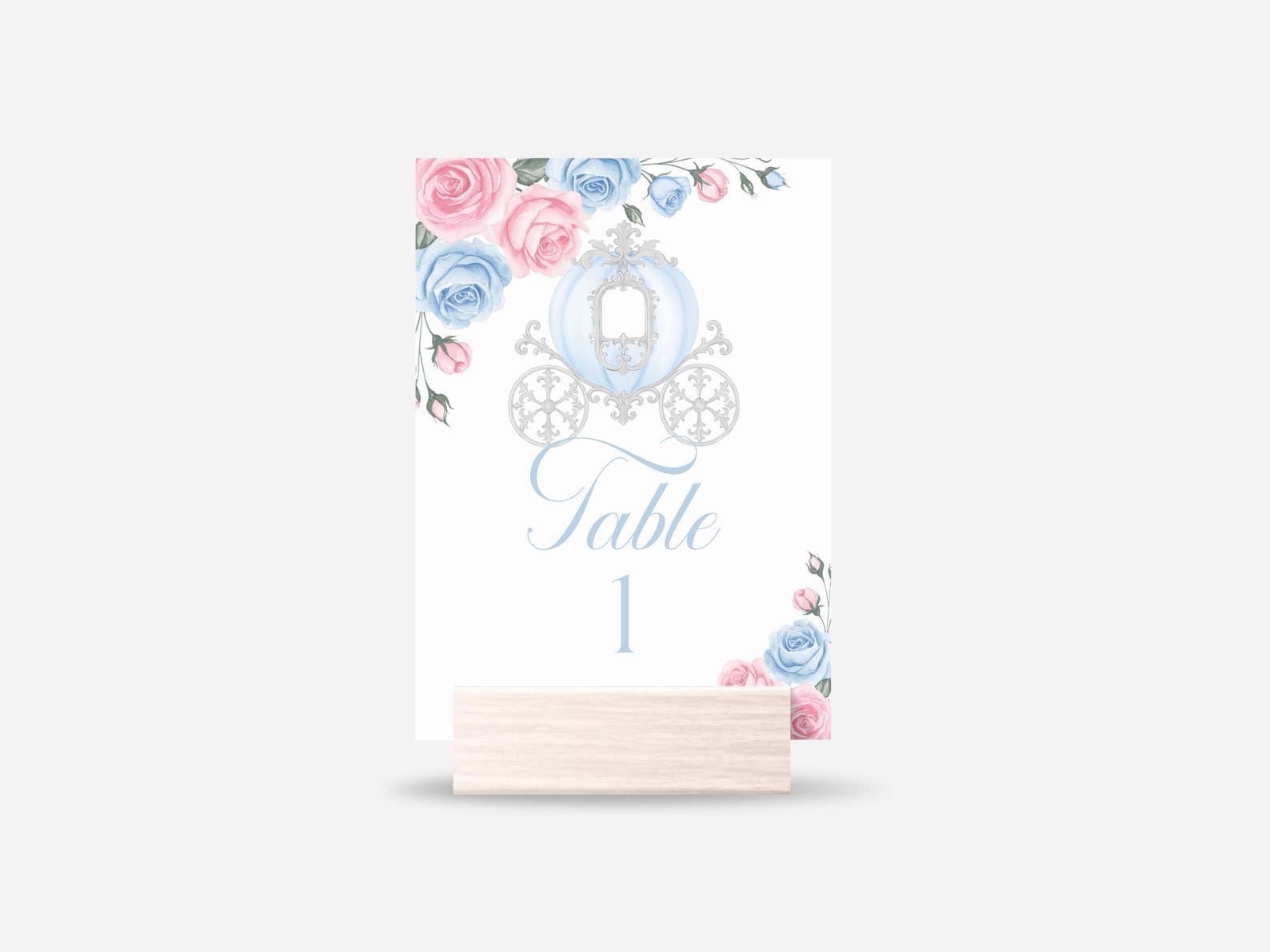 Cinderella Carriage Table Numbers, Editable Template, Printable Table ...